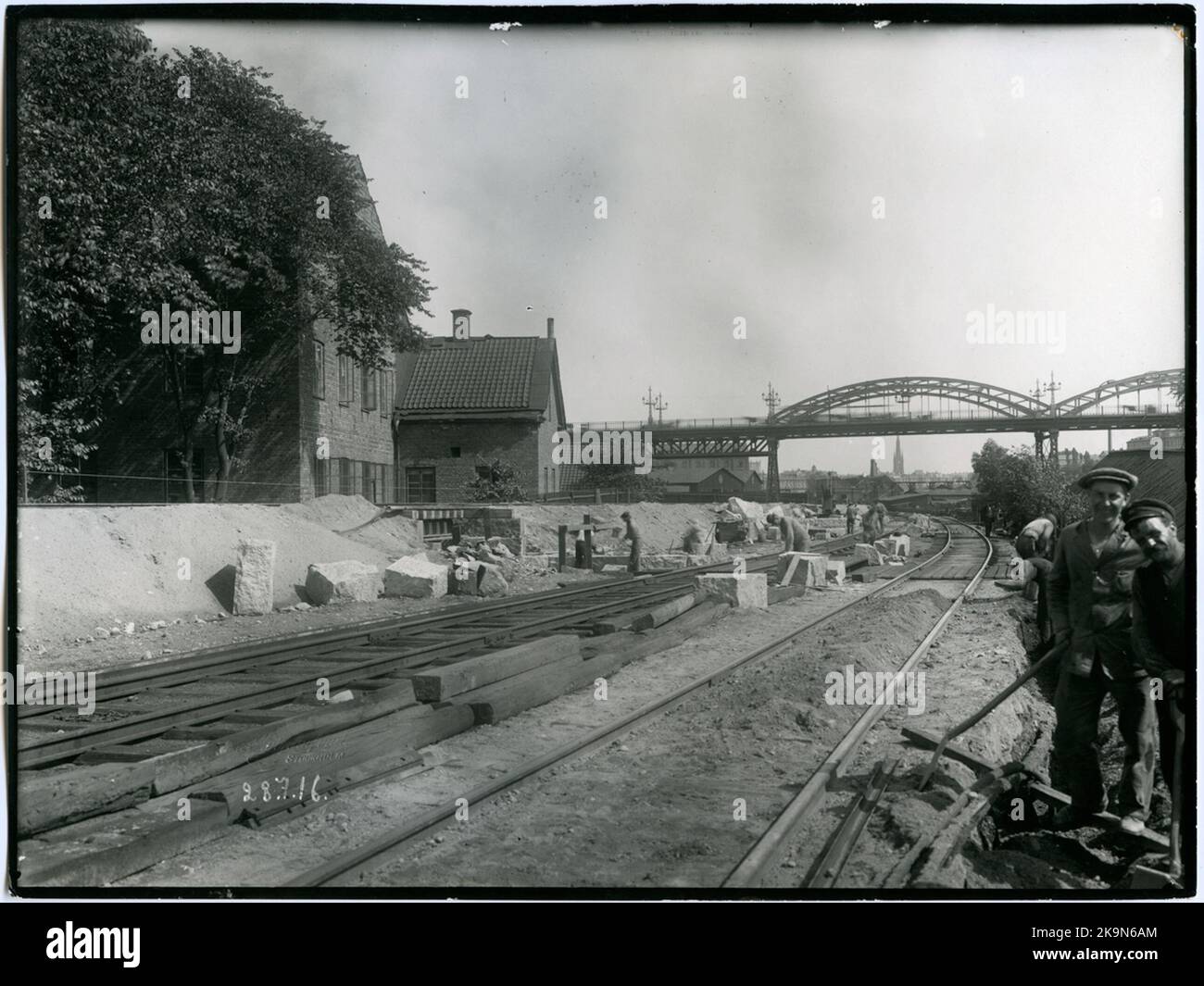 Rebuilding of Karlberg 1916 Stock Photo - Alamy