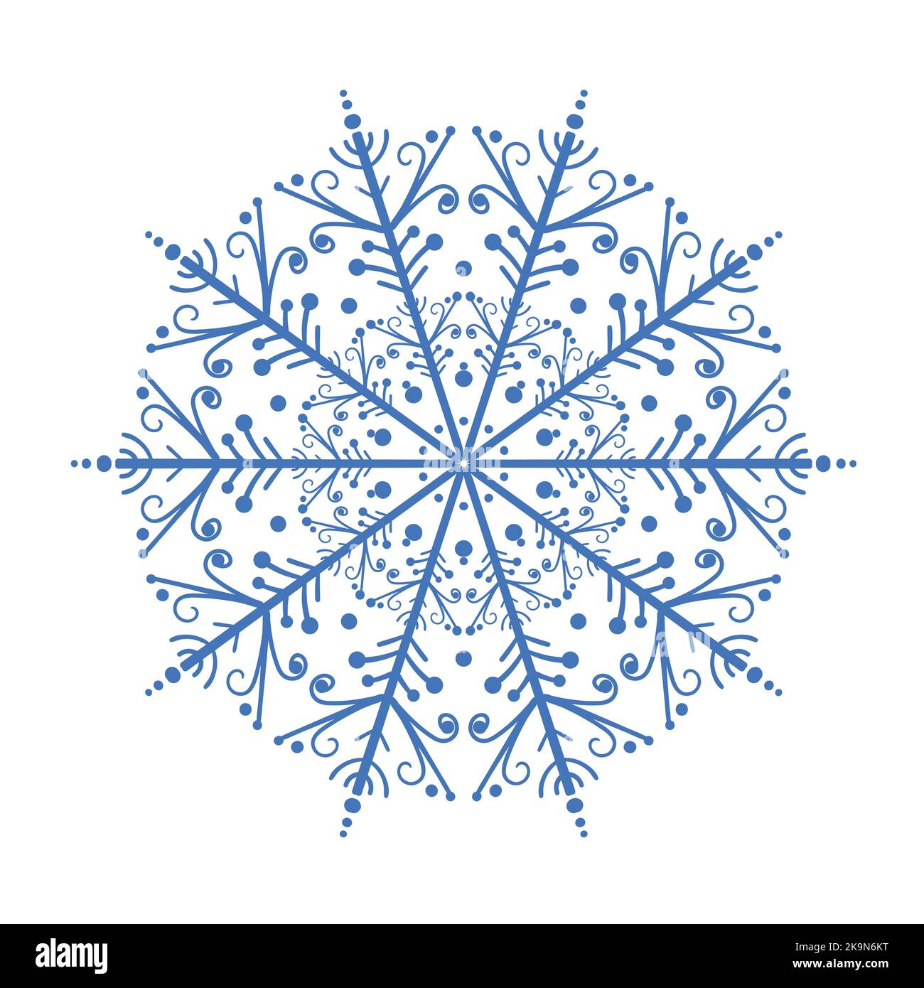 Elegant snowflake. Vector ornate design element Stock Vector Image ...