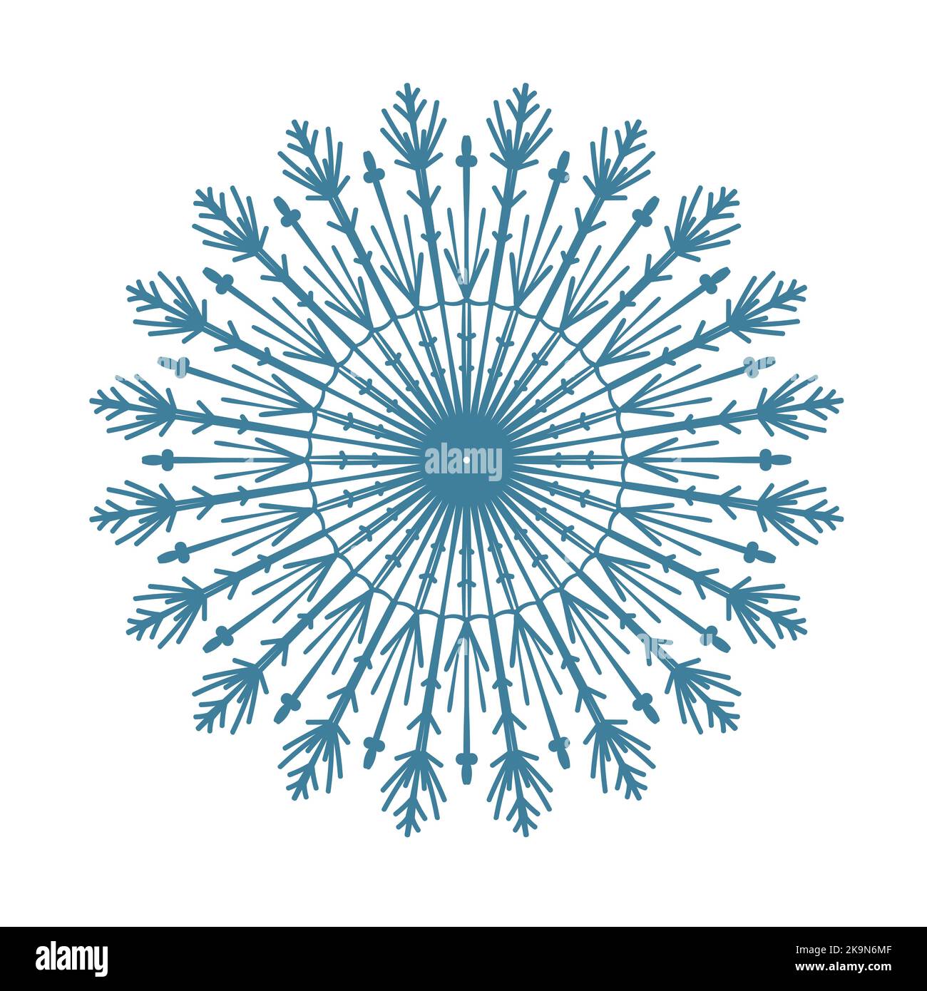 Elegant snowflake. Vector ornate design element Stock Vector Image ...