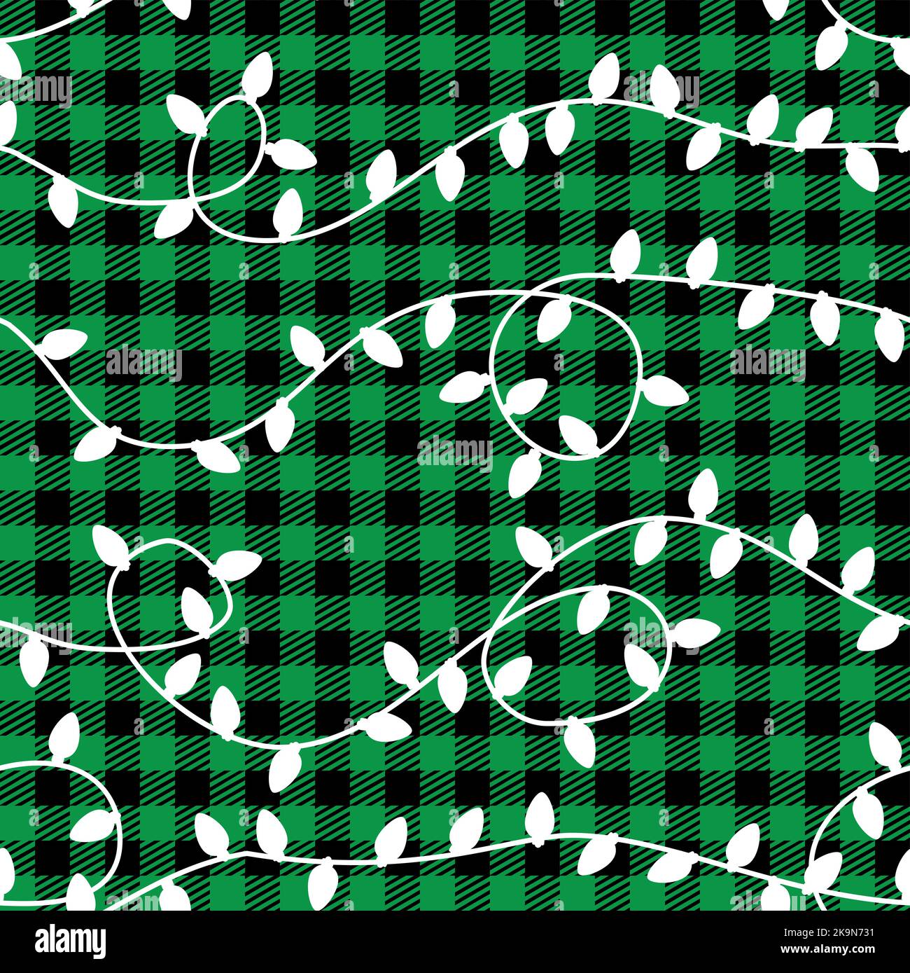 Garland Christmas light bulbs. Vector Seamless Pattern. Christmas and ...