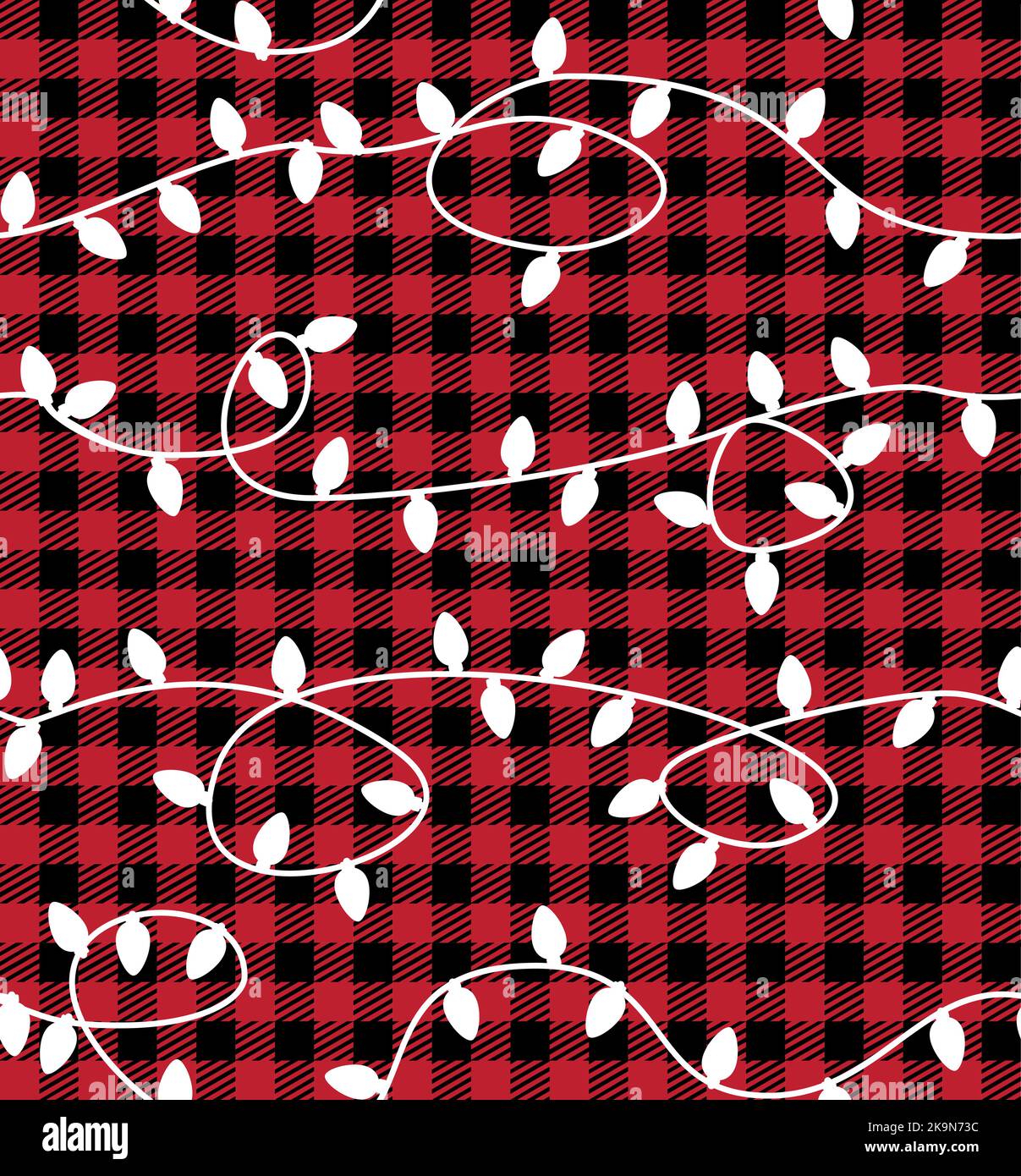 Garland Christmas light bulbs. Vector Seamless Pattern. Christmas and ...