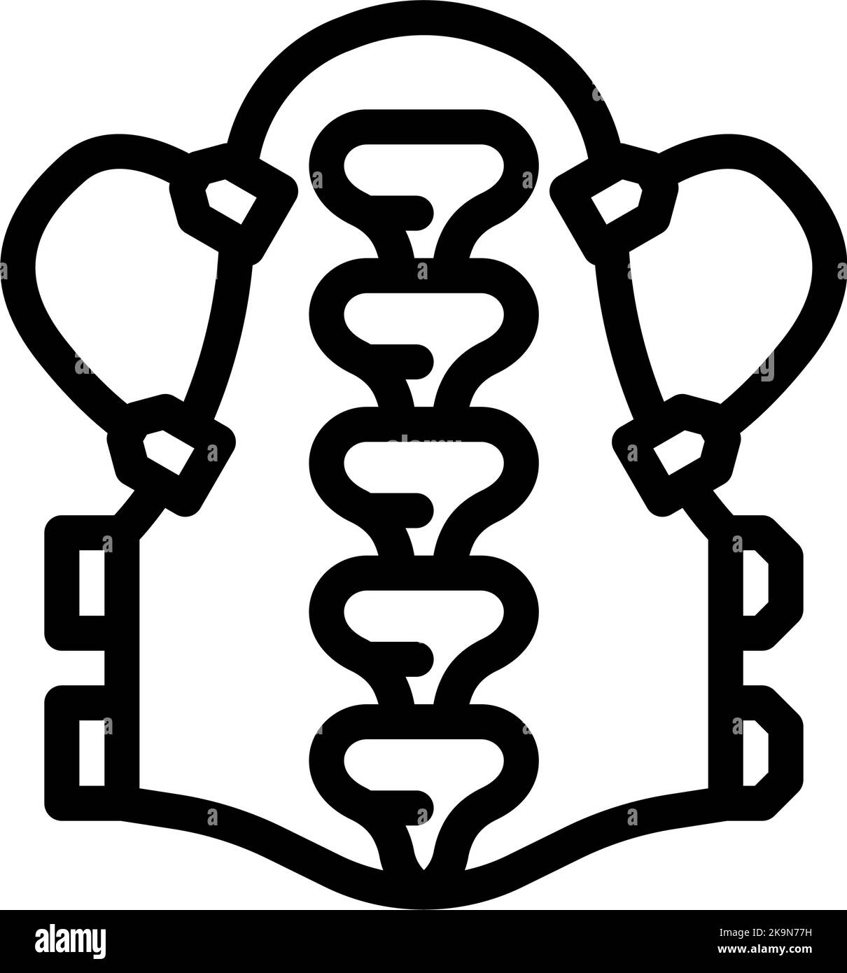 back protection motorcycle line icon vector illustration Stock Vector ...