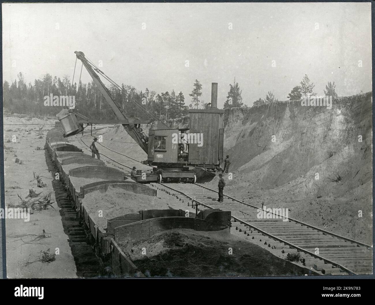 An Orenstein & Koppel steam excavator in the gravel pit at ...