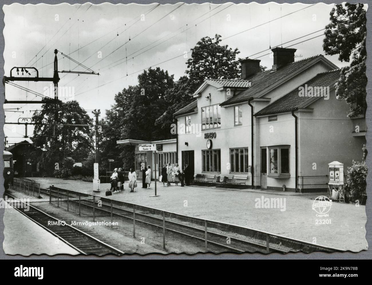 The railway station in Rimbo Stock Photo - Alamy