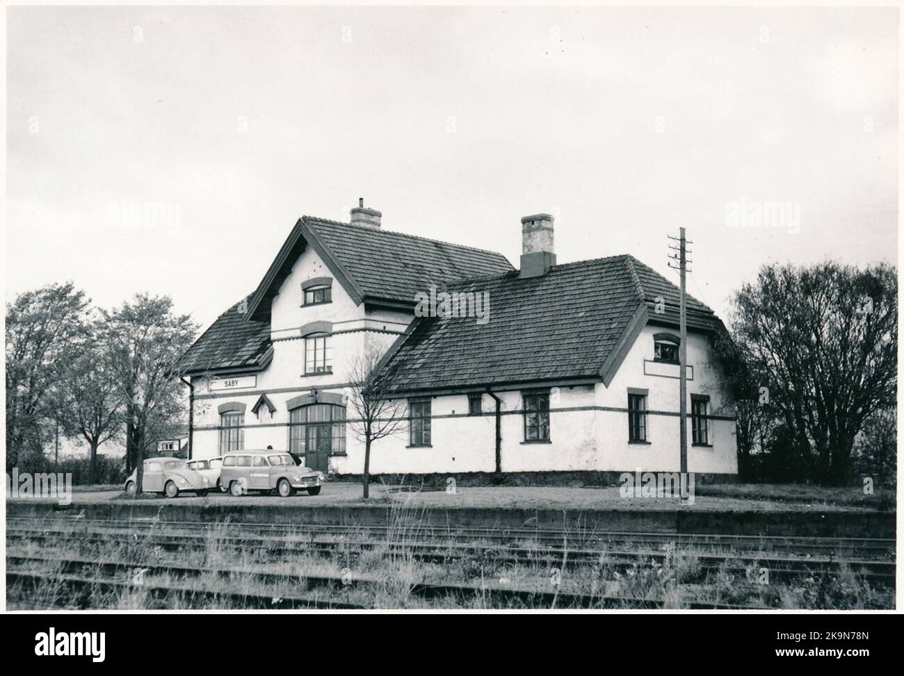 Säby station at the closure of Bandel Billesholm-landskrona 29/5-1960 ...