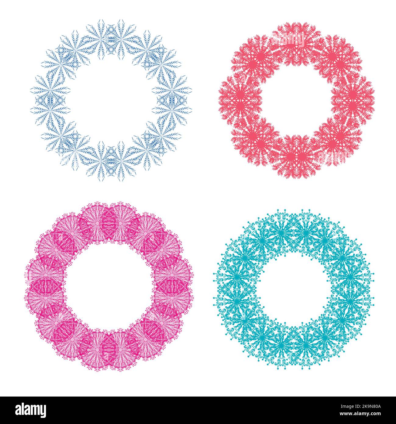 Collection of design elements. Frames and borders Stock Vector Image ...