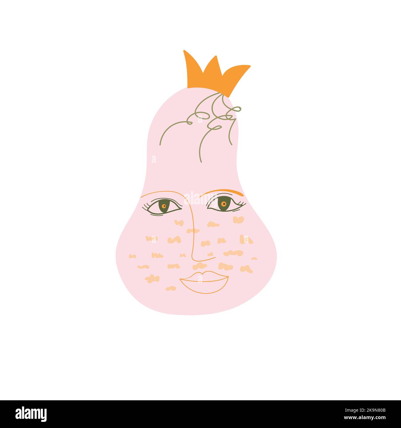 Modern colorful poster of cute cartoon character. Pre-made card ...