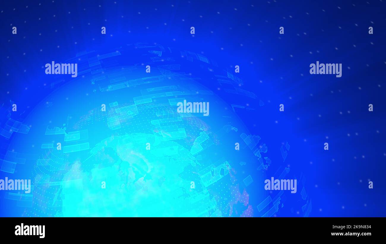 Digital world map. Computer generated 3d render Stock Photo - Alamy