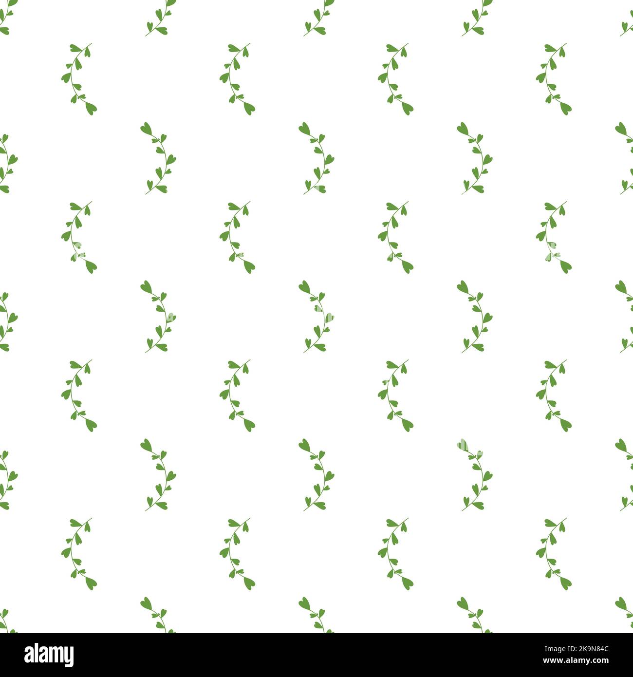 Seamless vector pattern with green leaves. Decorative background ...