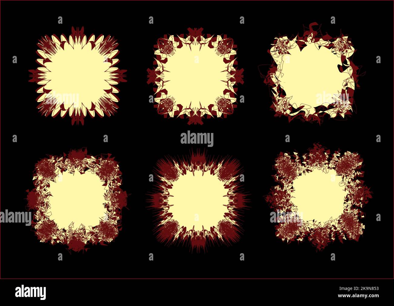 Collection of design elements. Frames and borders Stock Vector Image ...