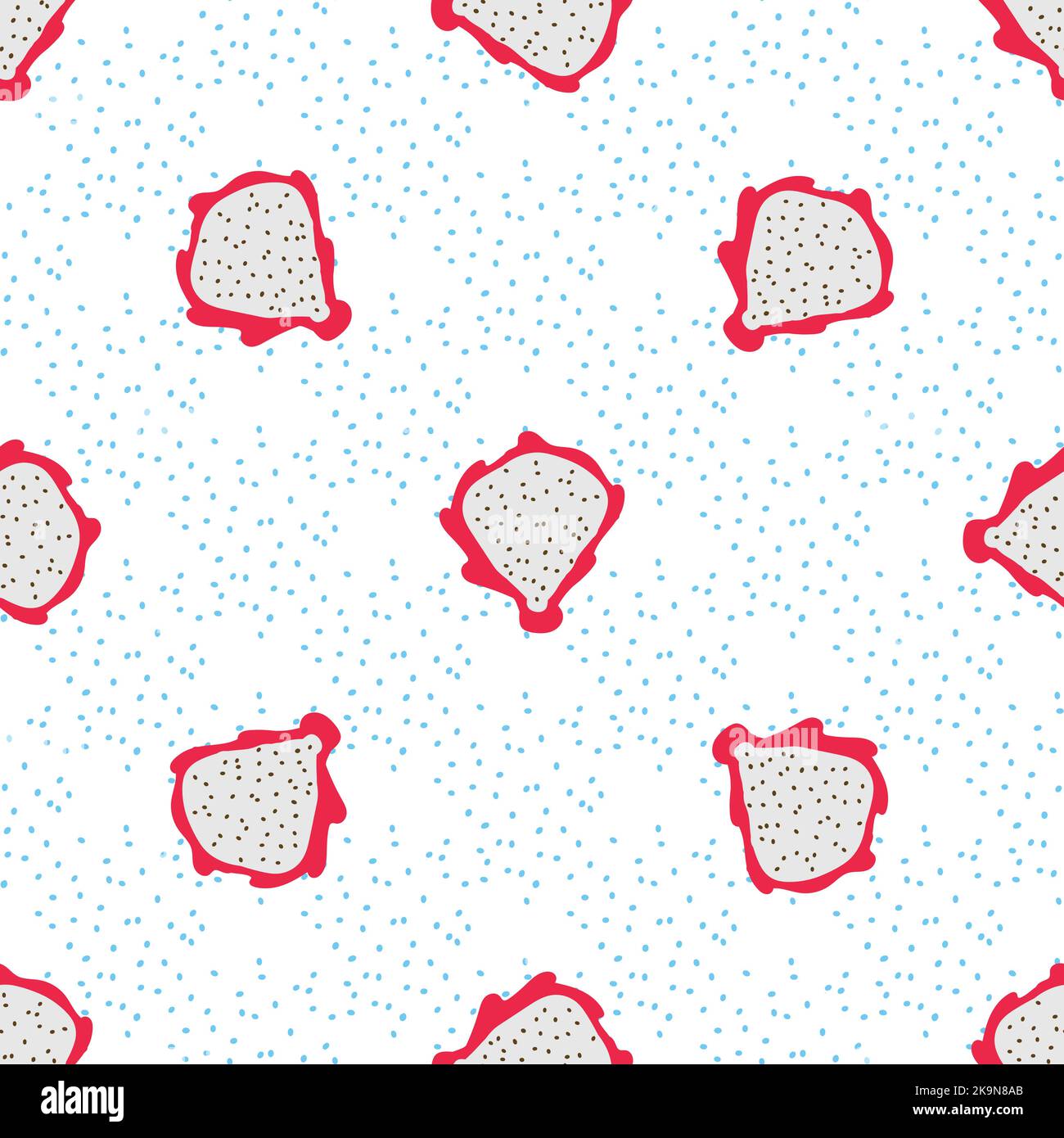 Seamless texture. Decorative background design with pitaya or dragon ...