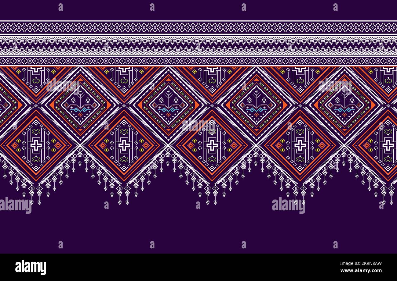 Abstract background basic geometric ethnic fabric pattern, oriental ...