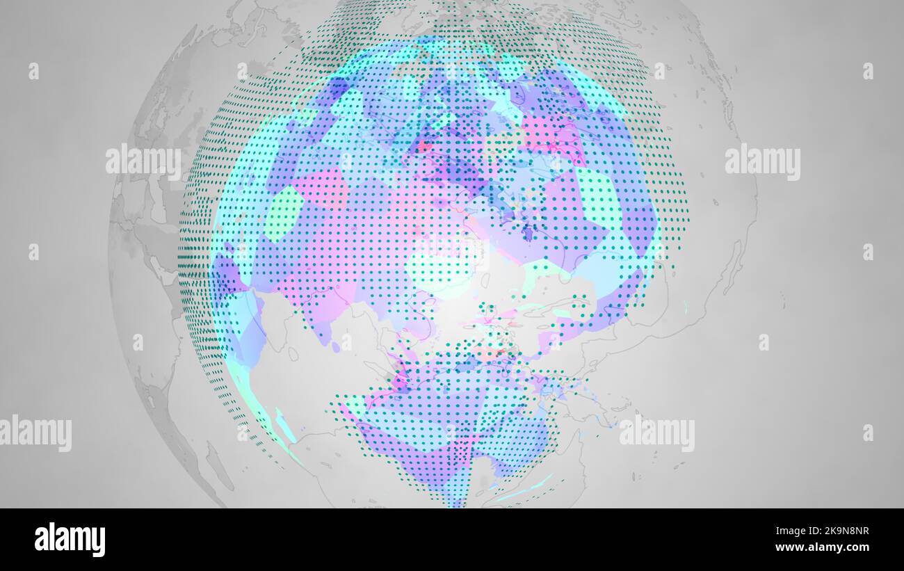 Digital world map. Computer generated 3d render Stock Photo - Alamy
