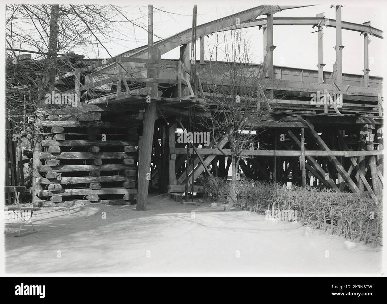 Bridge construction over Ätran Stock Photo - Alamy