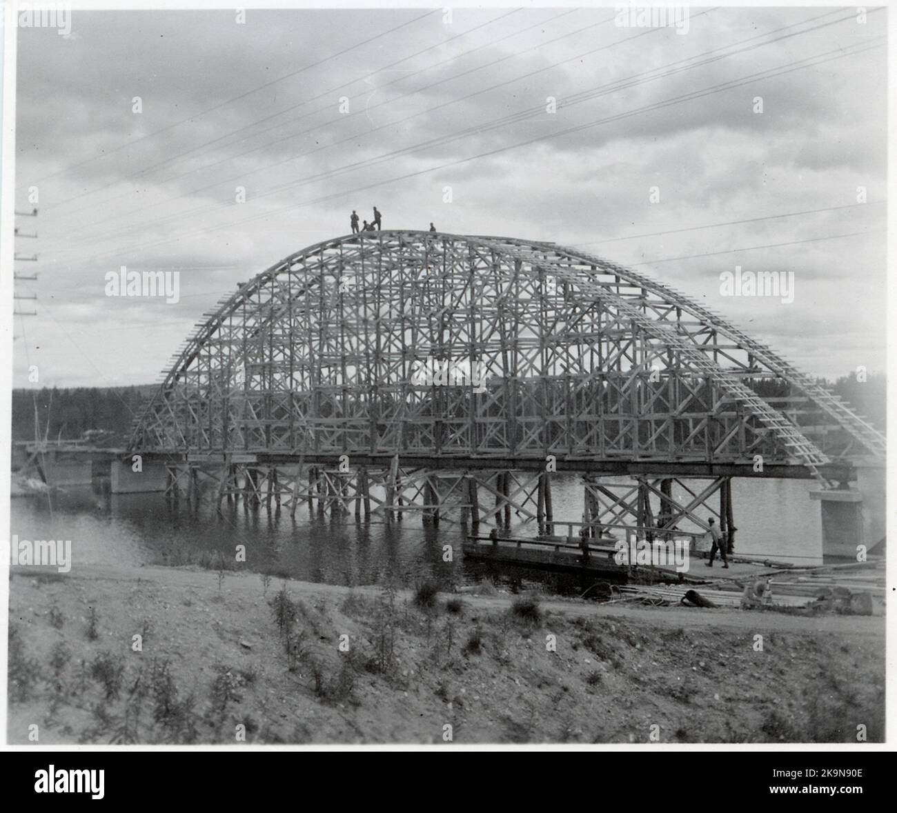 Country road bridge after the inland railway Stock Photo - Alamy