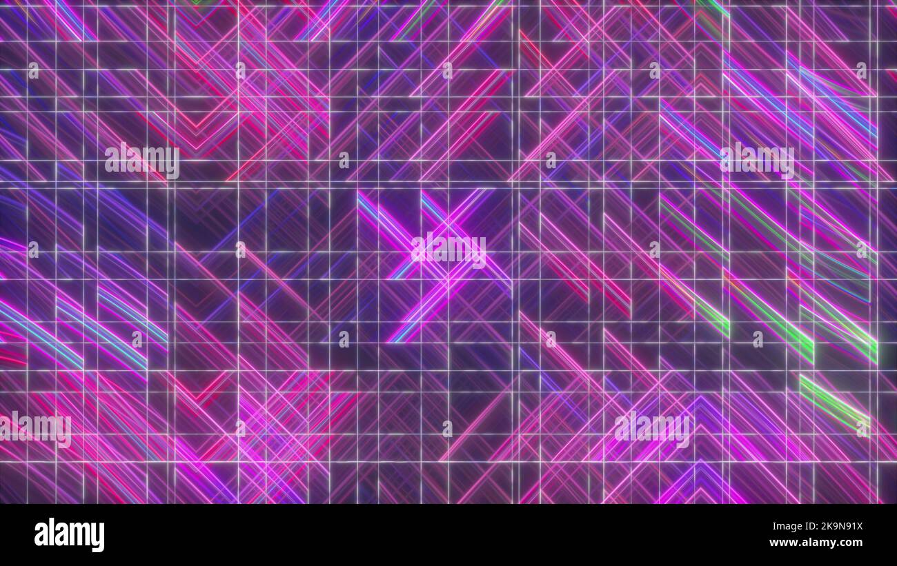 Random neon lines. Computer generated 3d render Stock Photo - Alamy