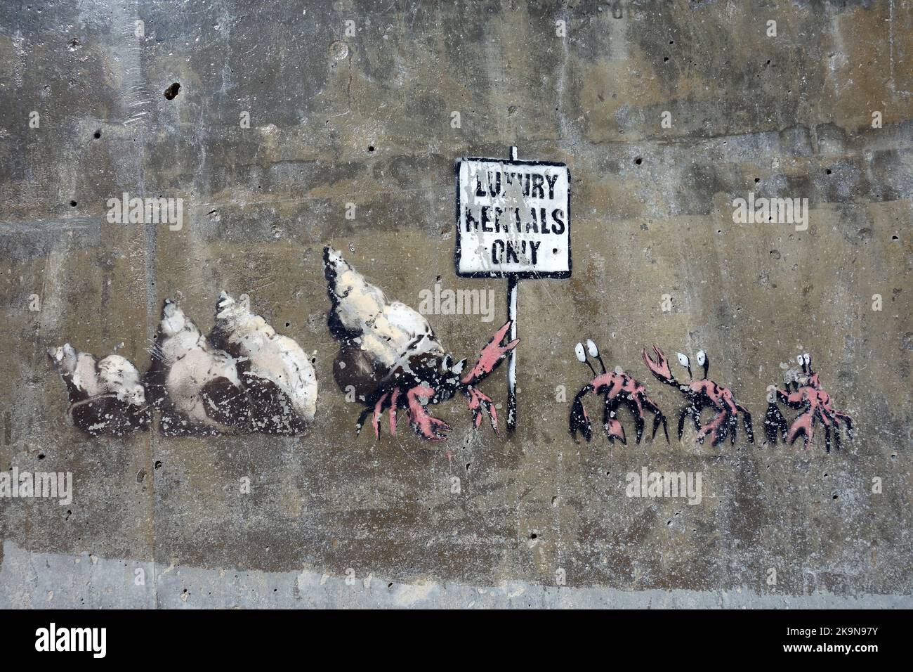 Banksy artwork at Cromer, Norfolk Stock Photo - Alamy