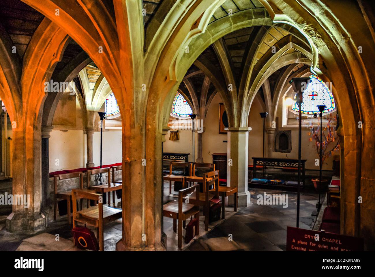 Wimborne Minster, Dorset. The Crypt Stock Photo - Alamy