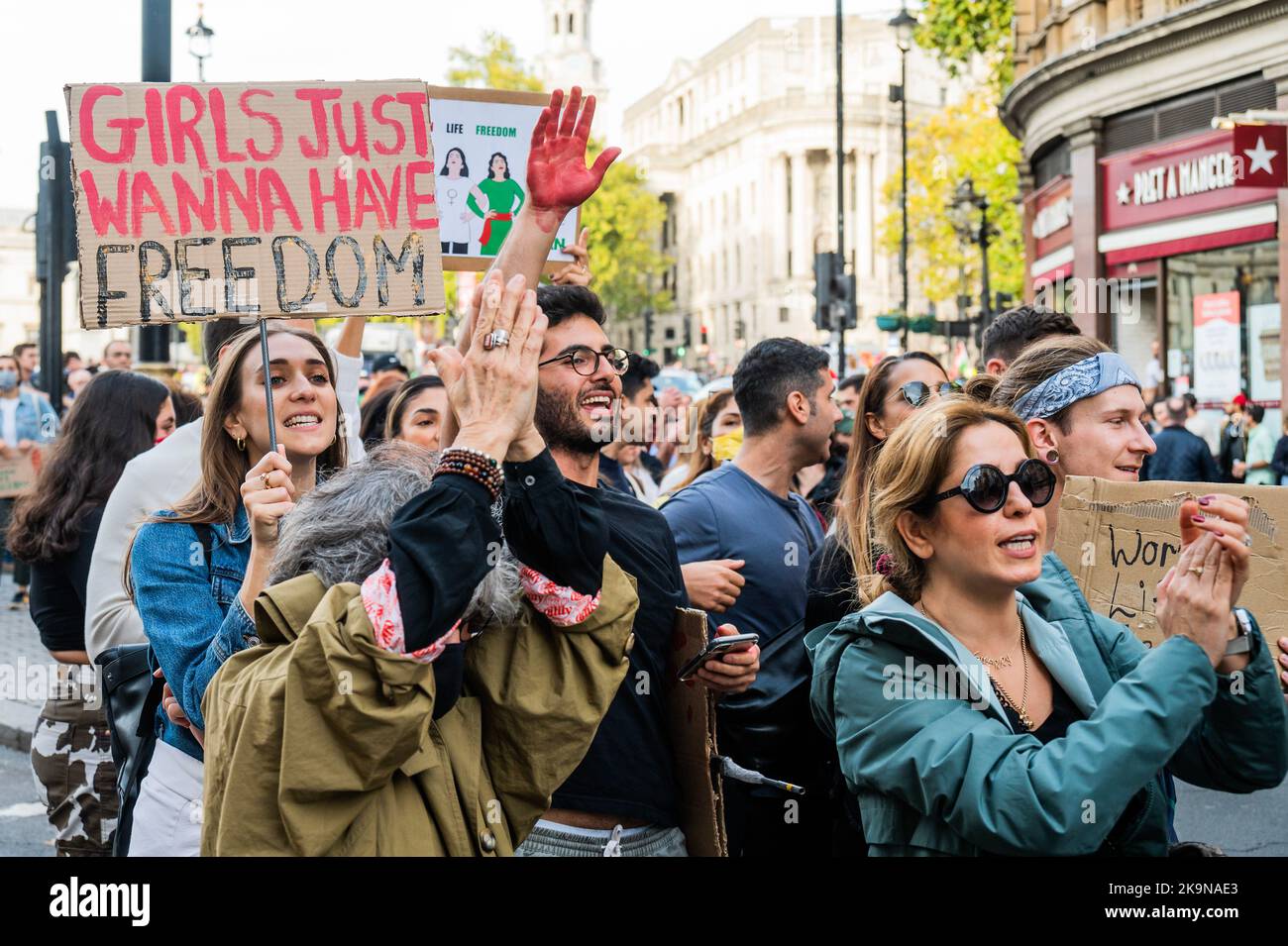 London, UK. 29th Oct, 2022. A protest, under the slogan “Women, life ...