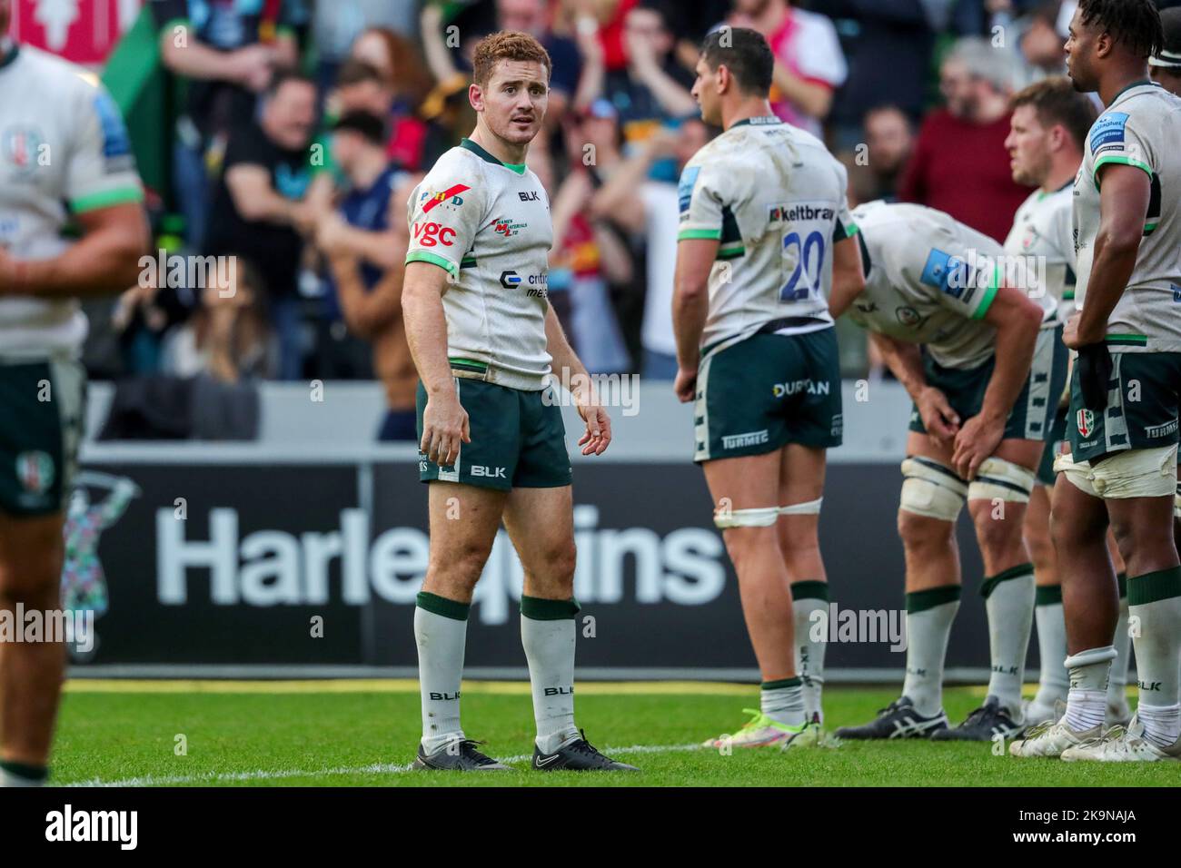 EDITORIAL USE ONLY London Irish's Paddy Jackson reacts after conceding ...