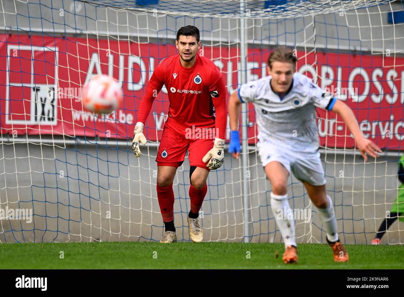 Club NXT's goalkeeper Nick Shinton pictured in action during a soccer ...