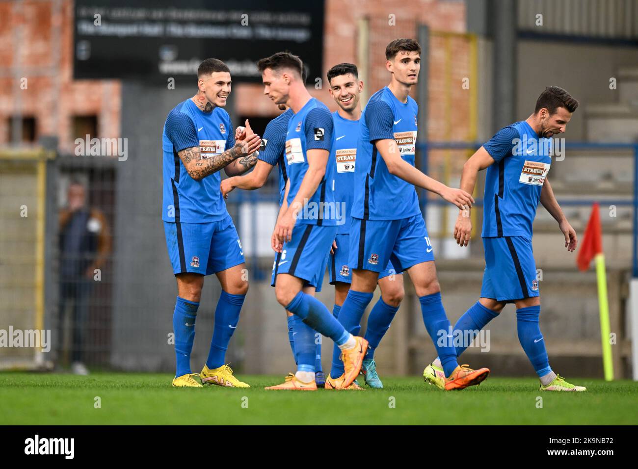 Dender's Suer Barbaros Cukur Tiago celebrates after scoring 3-1 during ...