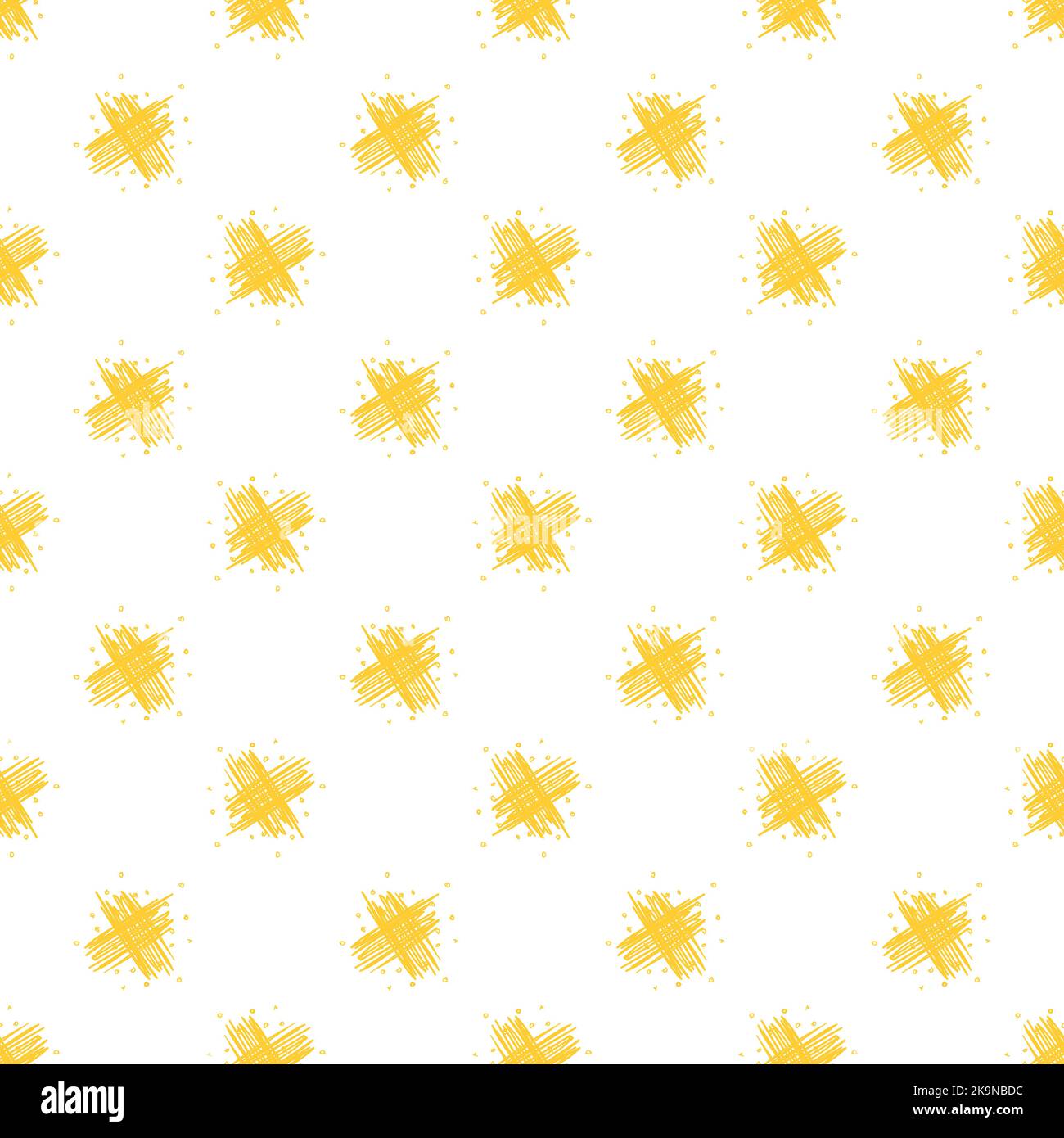 Seamless pattern with abstract yellow scribbles. Vector illustration ...