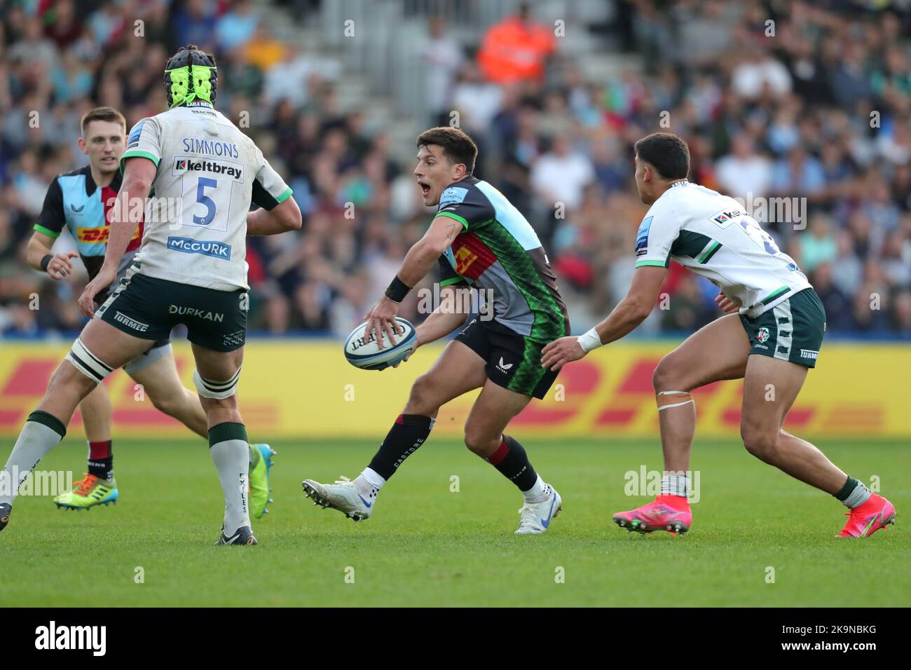 EDITORIAL USE ONLY Harlequins' Tommy Allen during the Gallagher ...