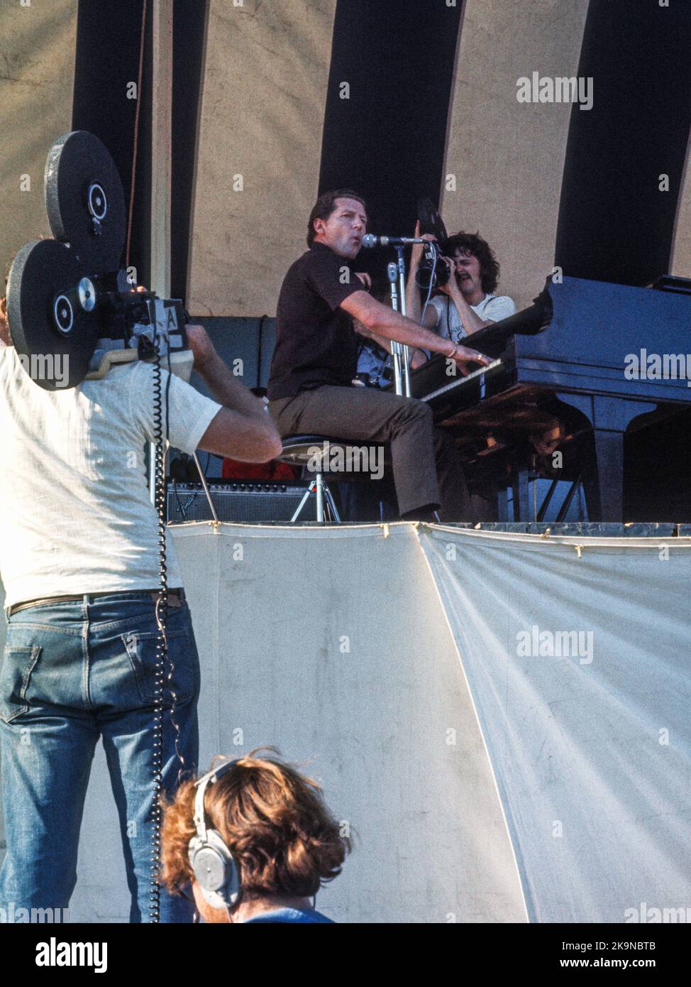 Notorious singer Jerry Lee Lewis performs at the Rock and Roll Revival ...