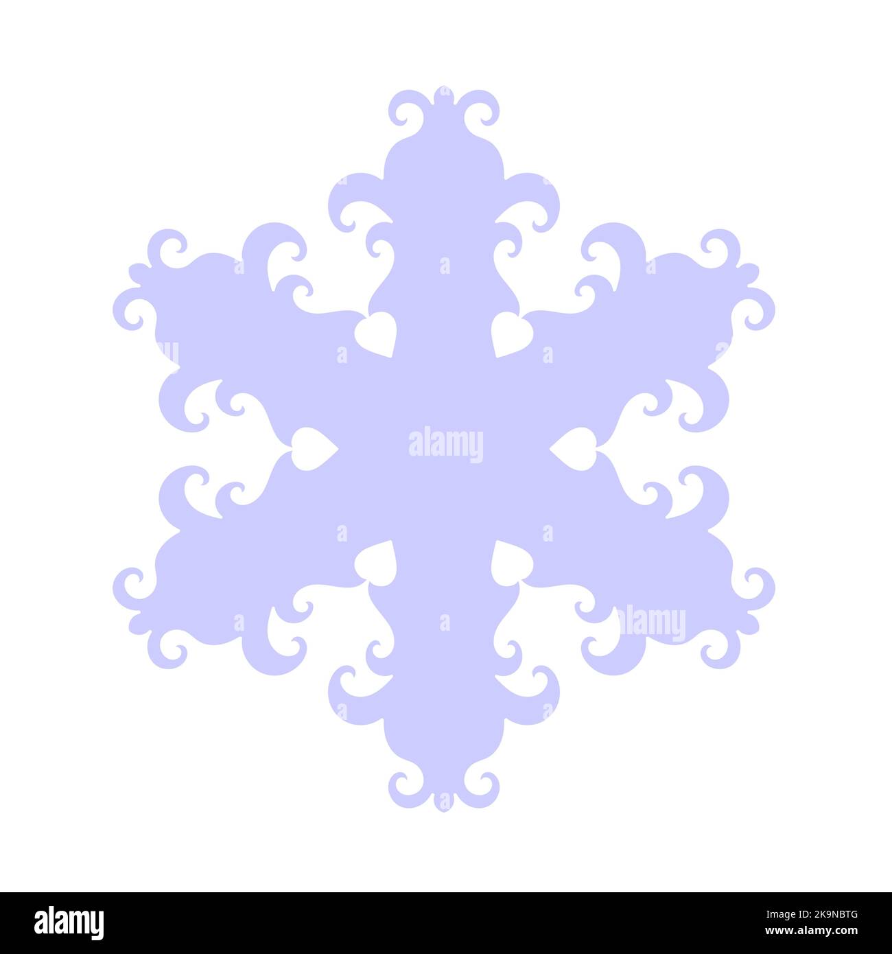 Snowflake on white background. Vector illustration Stock Vector Image ...