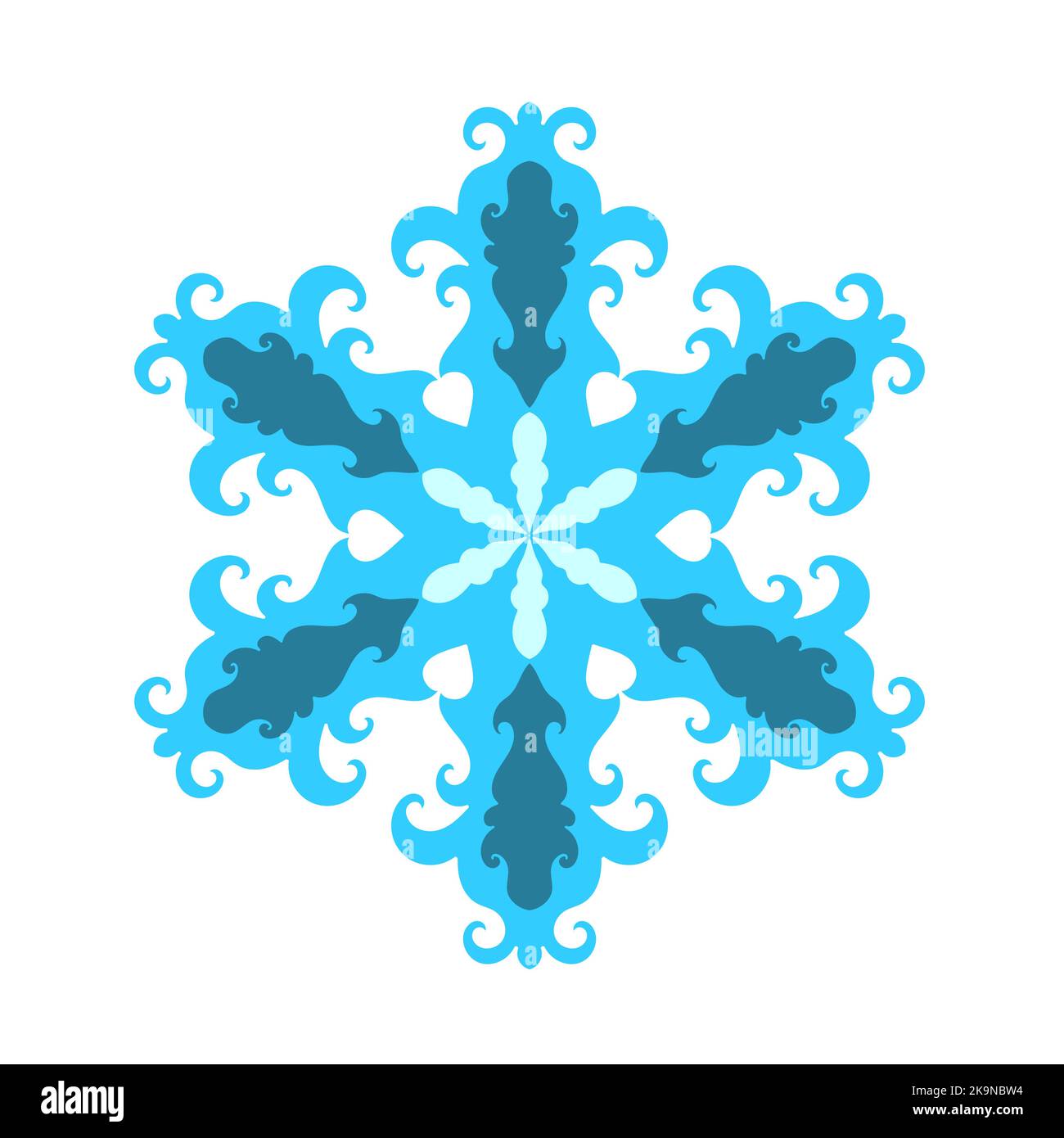 Snowflake on white background. Vector illustration Stock Vector Image ...