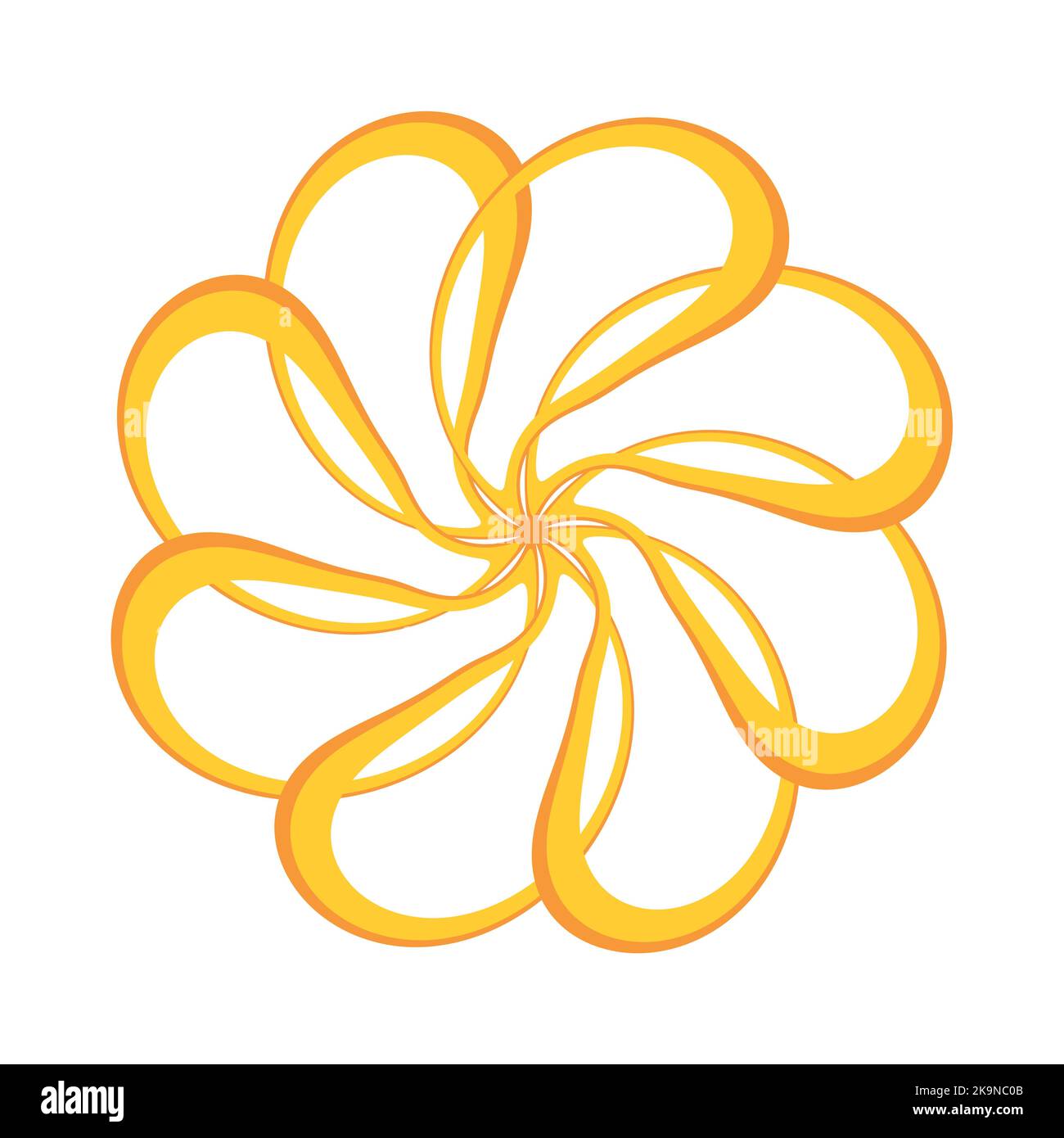 Colorful twisted element. Abstract symbol. Modern design for poster ...