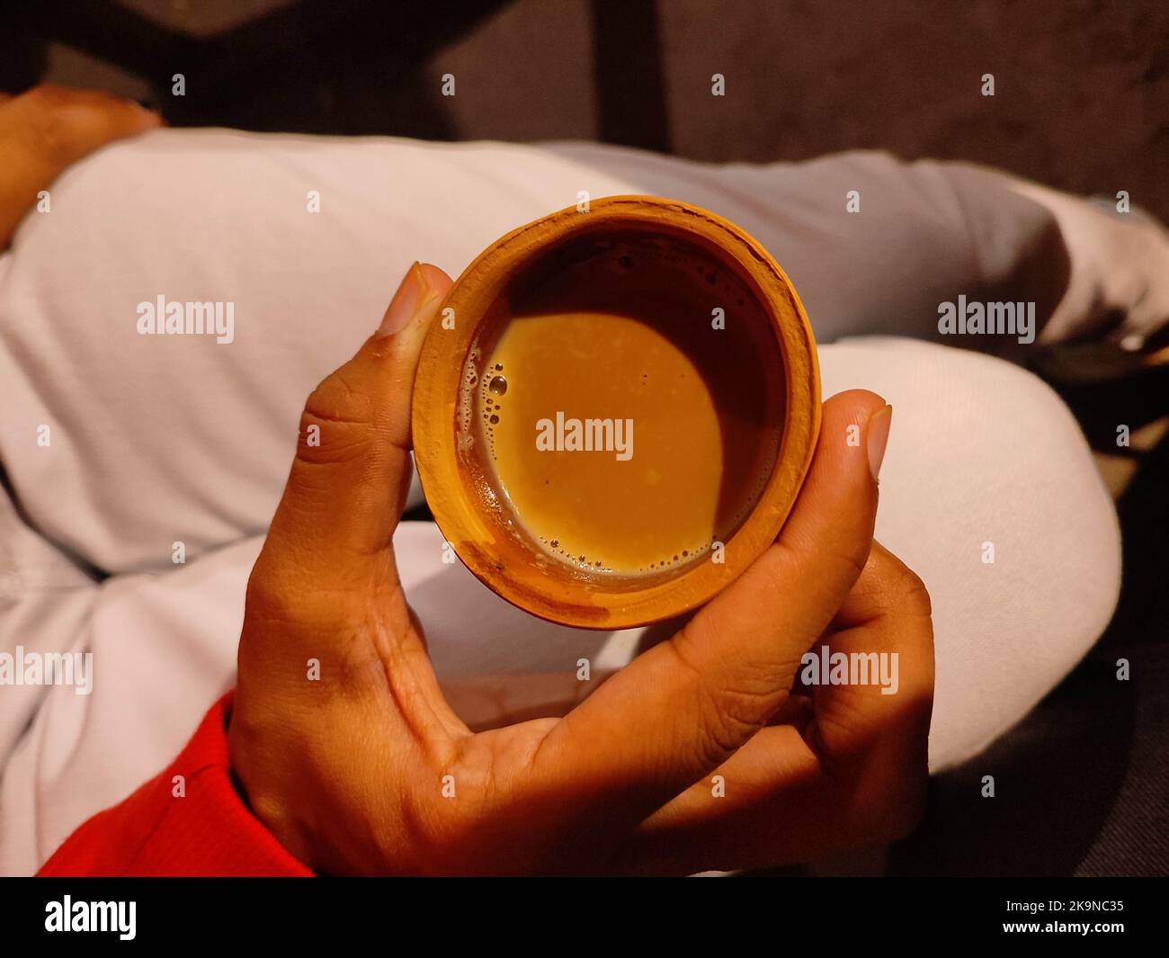Tea in earthen Cup Stock Photo - Alamy