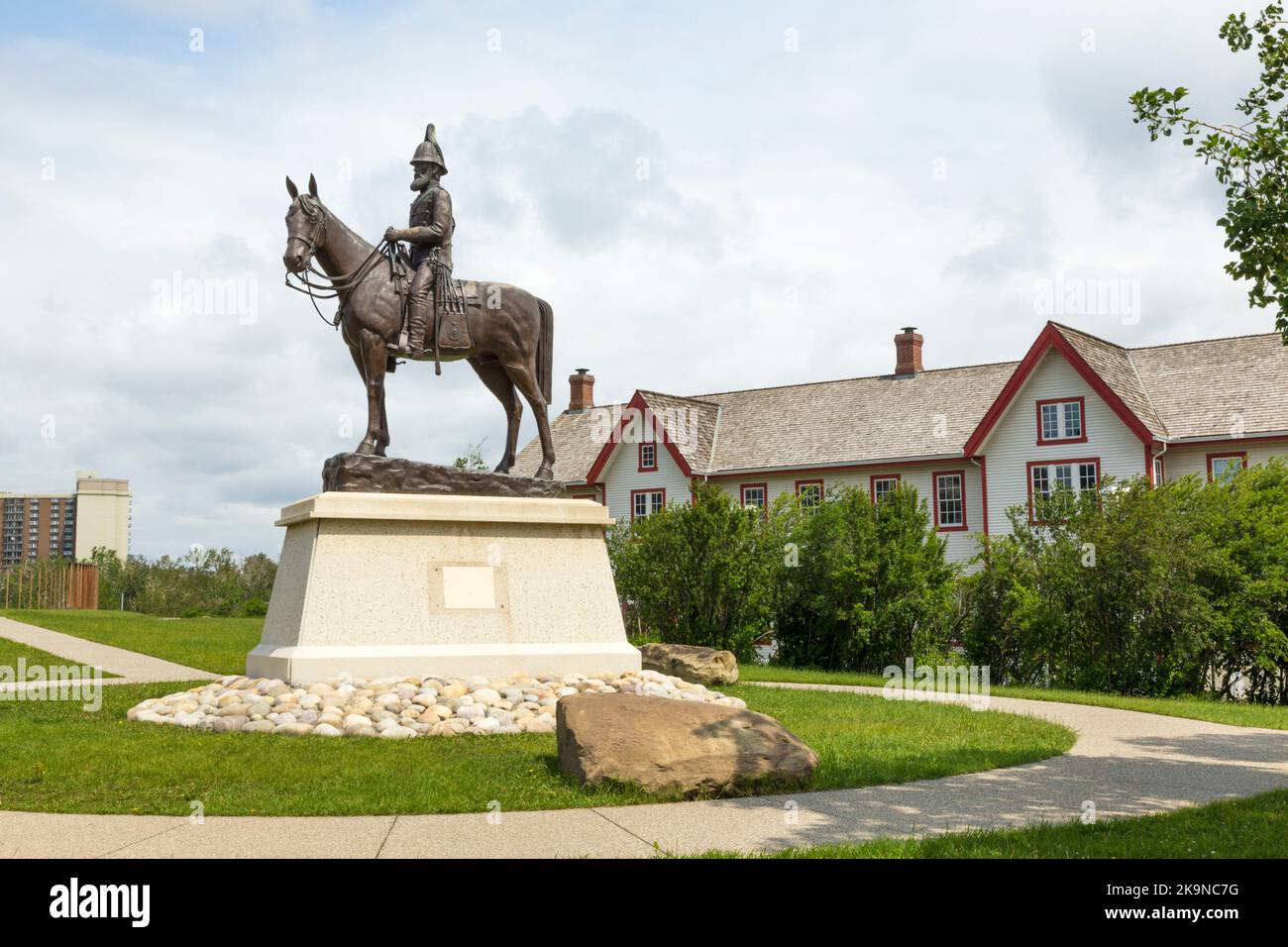 Colonel macleod statue at fort calgary hi-res stock photography and ...