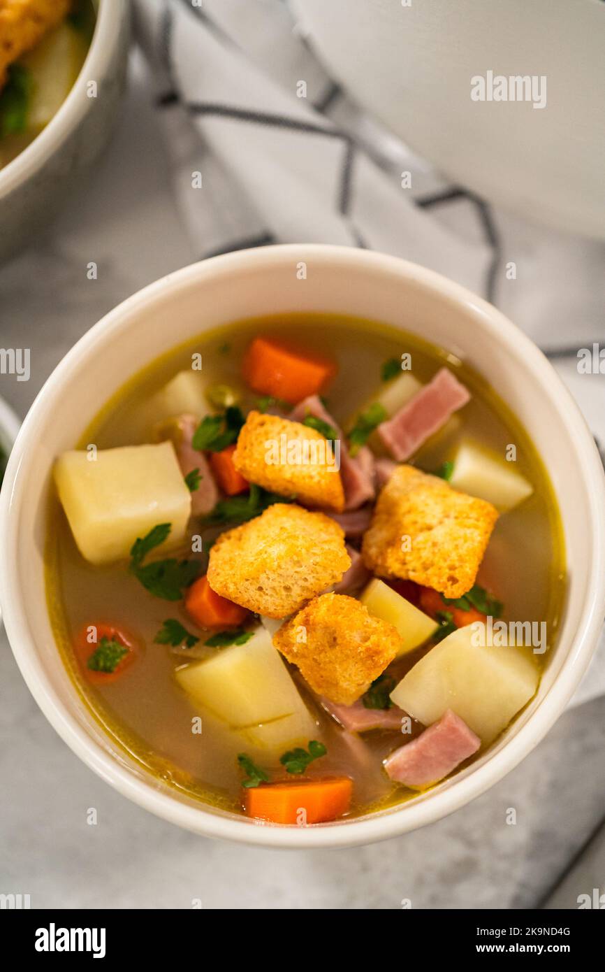 Split Pea Soup Stock Photo - Alamy