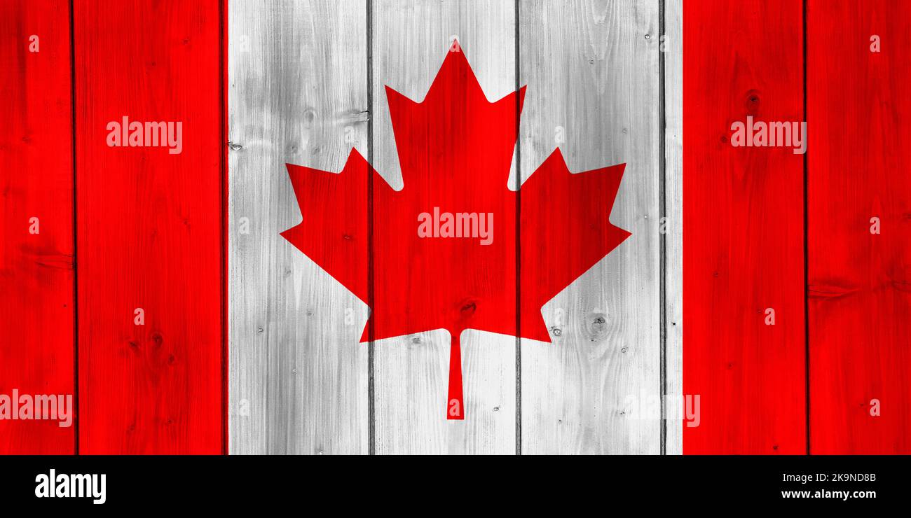 Canada flag on the texture. Concept collage Stock Photo - Alamy