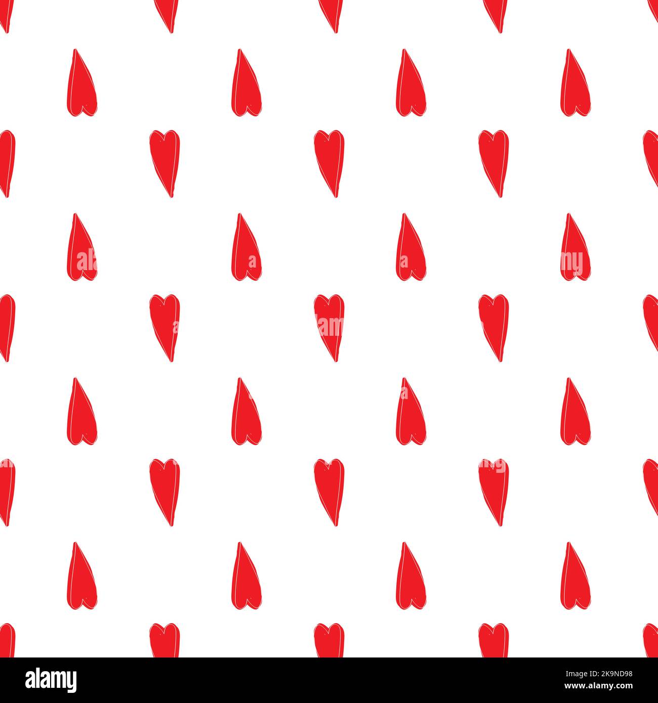 Valentine's day background. Seamless pattern with red hearts Stock ...