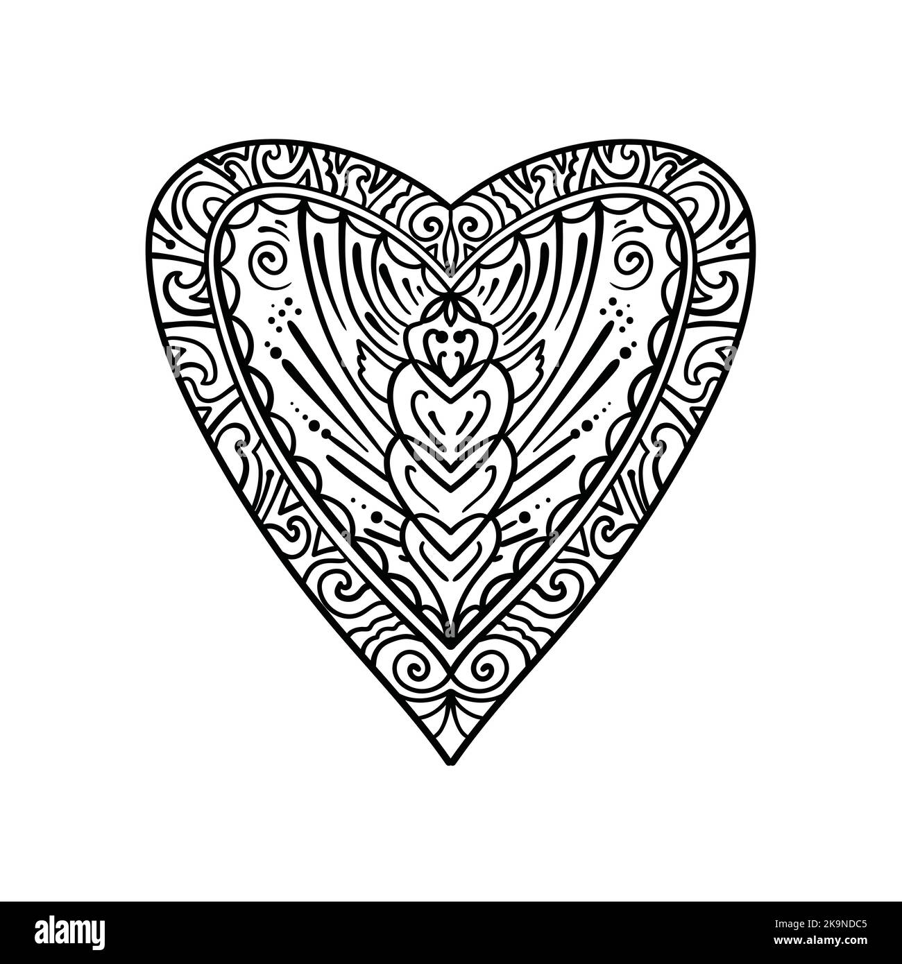 Heart shape coloring hi-res stock photography and images - Alamy