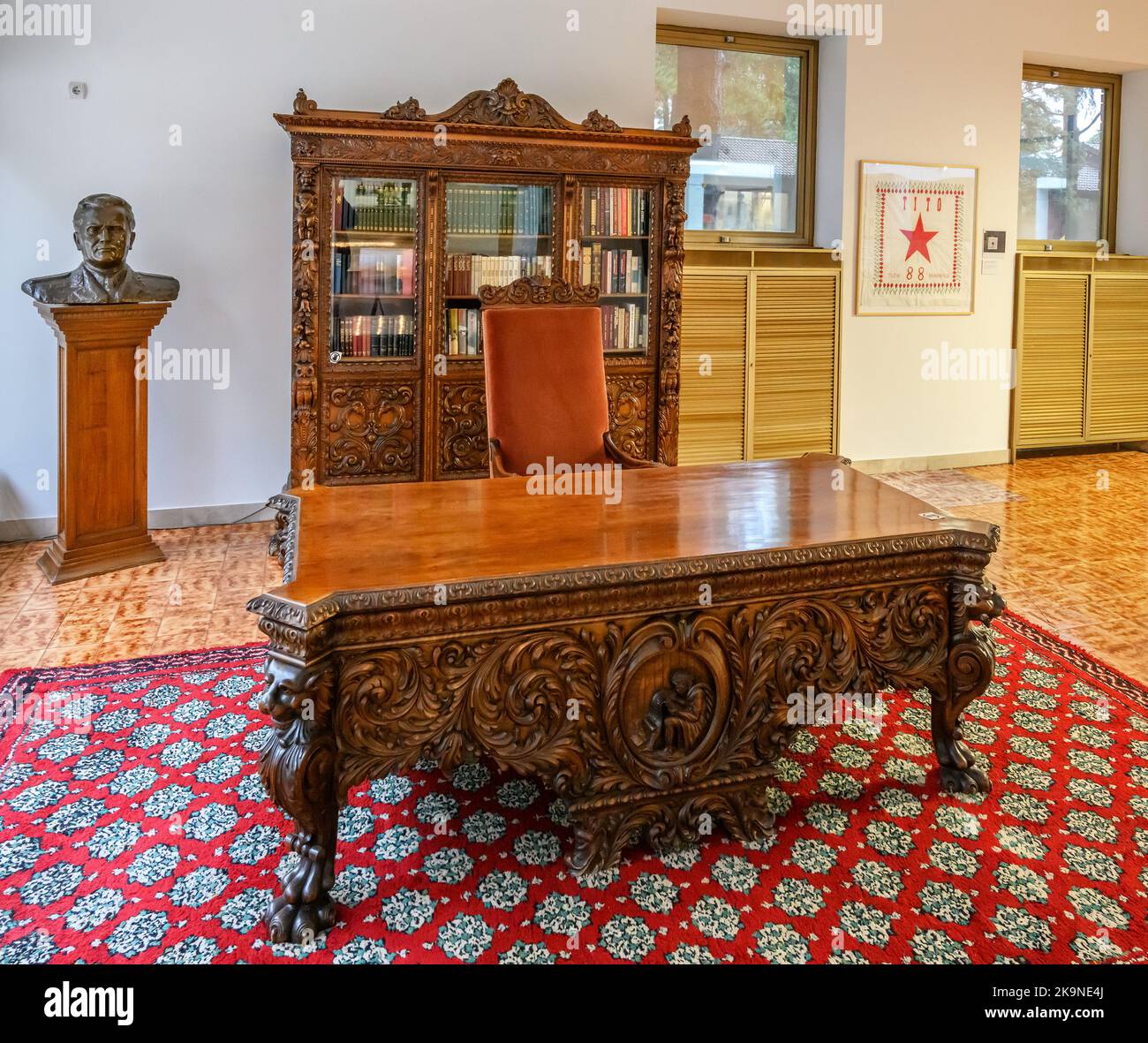 Marshal Tito's Mausoleum. The desk of President Josip Broz Tito, House ...