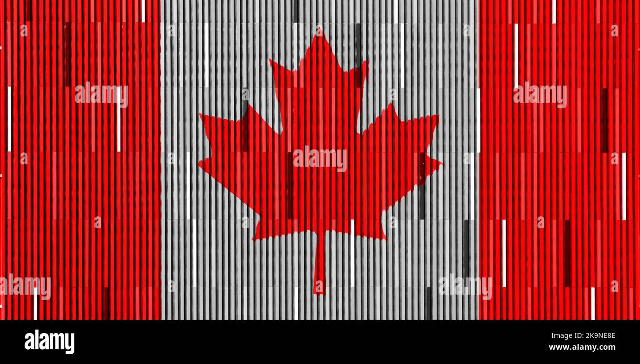 Canada flag on the texture. Concept collage Stock Photo - Alamy