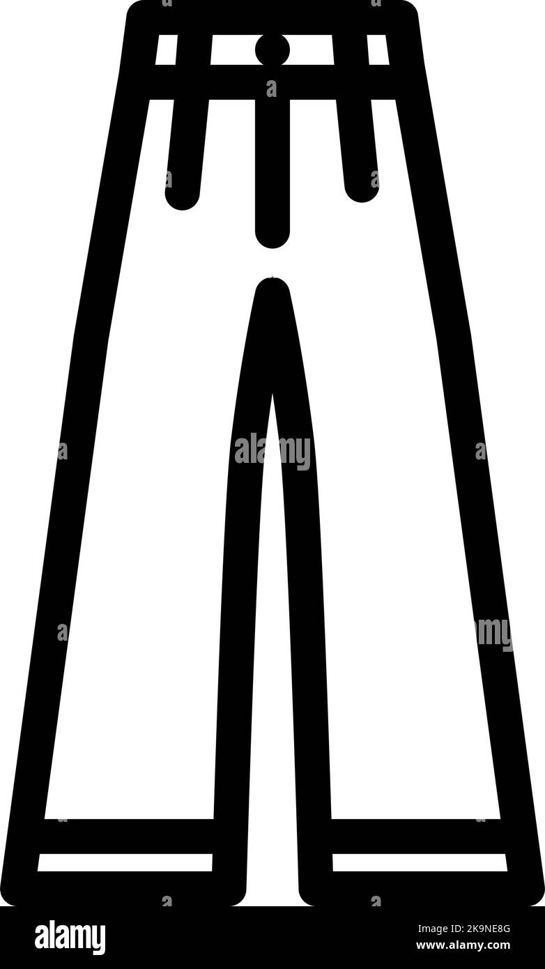 straight leg pants apparel line icon vector illustration Stock Vector ...