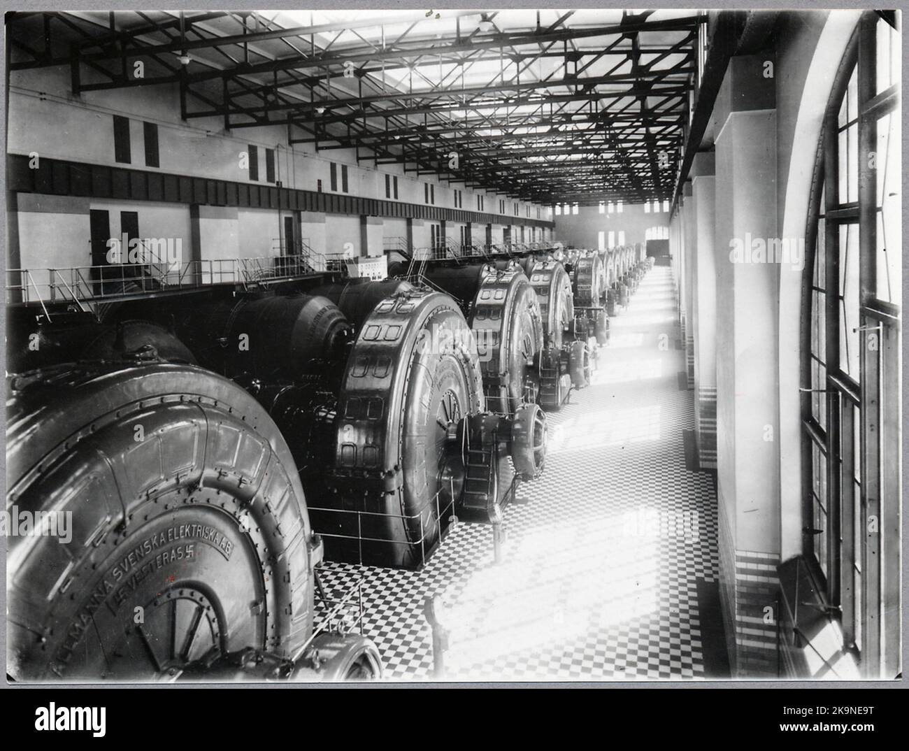 Interior image of the machine room. Trollhättan's power station is also ...