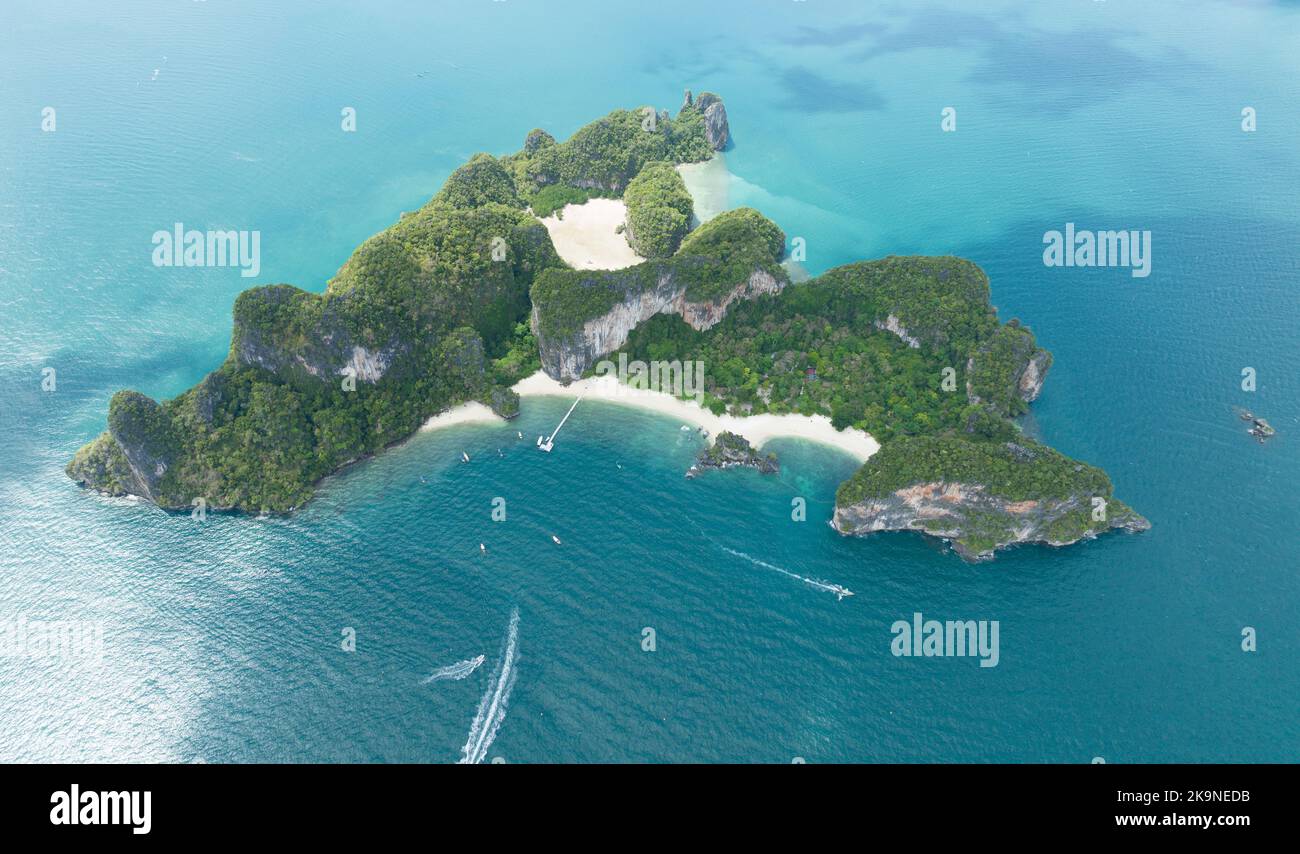 Aerial view of Koh Hong island in Krabi province, Thailand Stock Photo ...