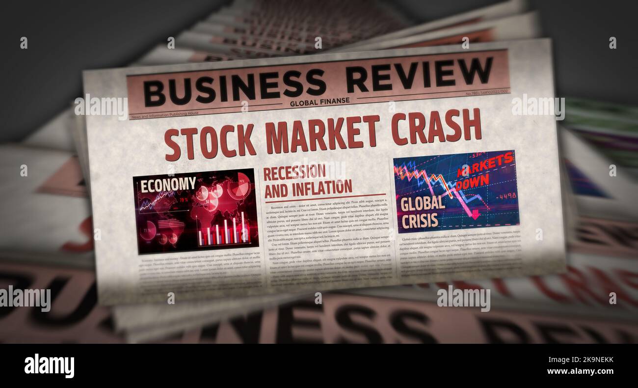 Stock market crash, recession and business crisis vintage news and ...