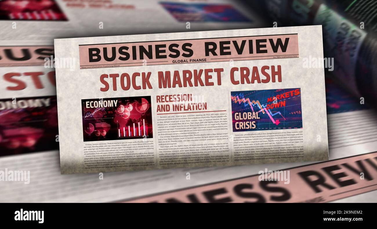 Stock market crash, recession and business crisis vintage news and ...