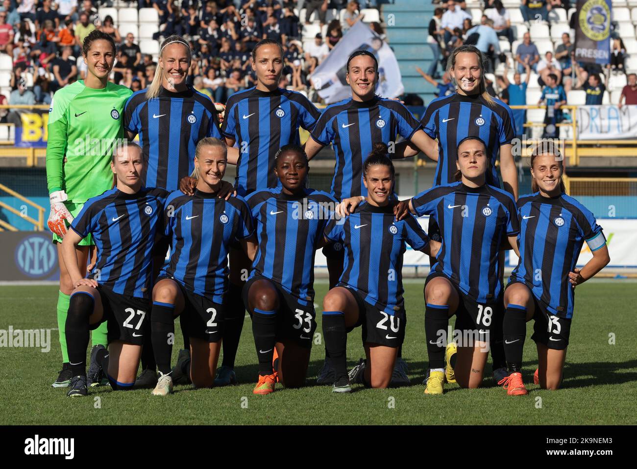 Milan, Italy, 29th October 2022. The FC Internazionale starting eleven ...
