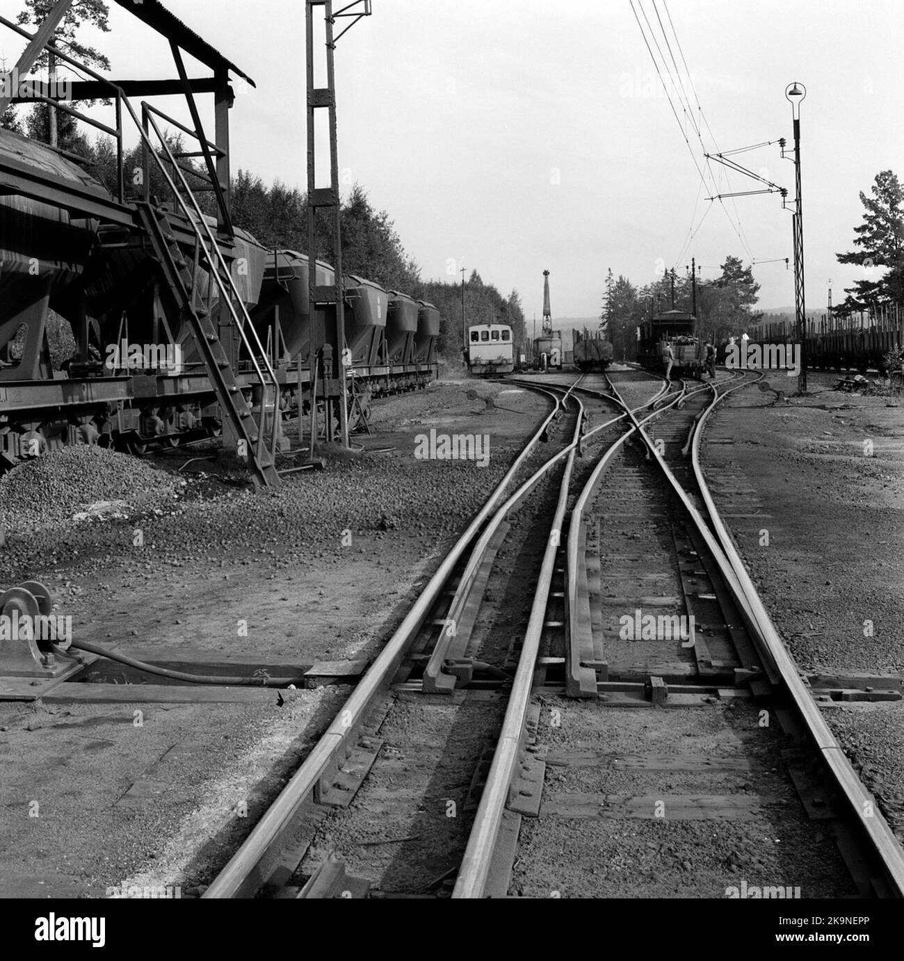 Narrow tracks. Normal track Stock Photo - Alamy