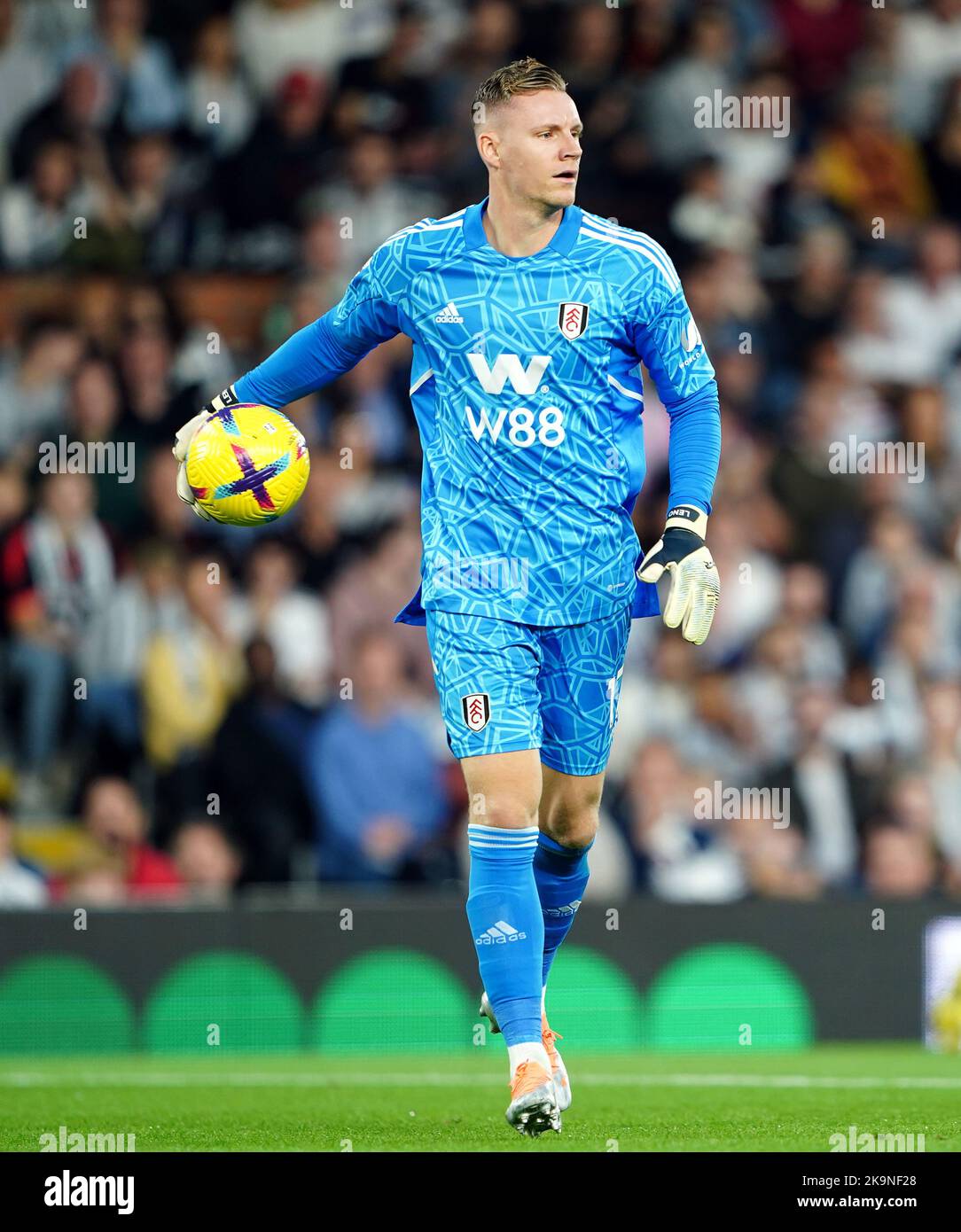 Fulham goalkeeper Bernd Leno during the Premier League match at Craven ...