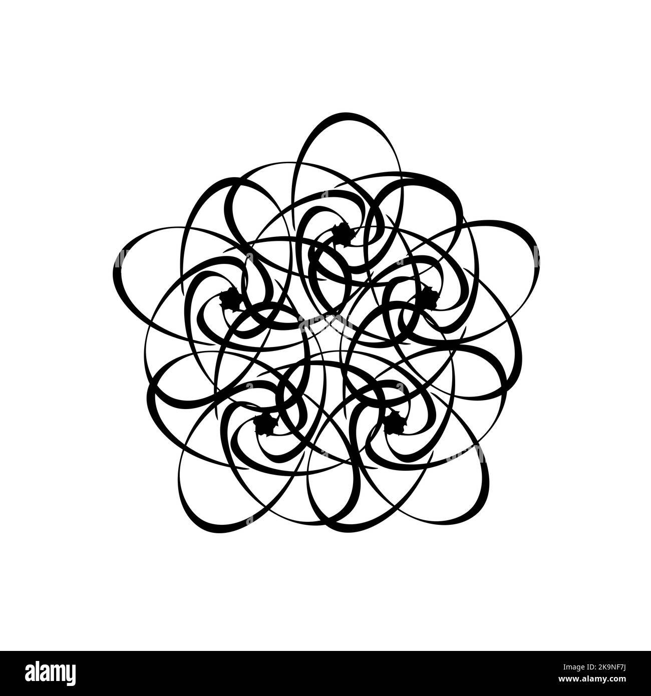 Abstract template pattern. Twisted intertwined shape element for design ...