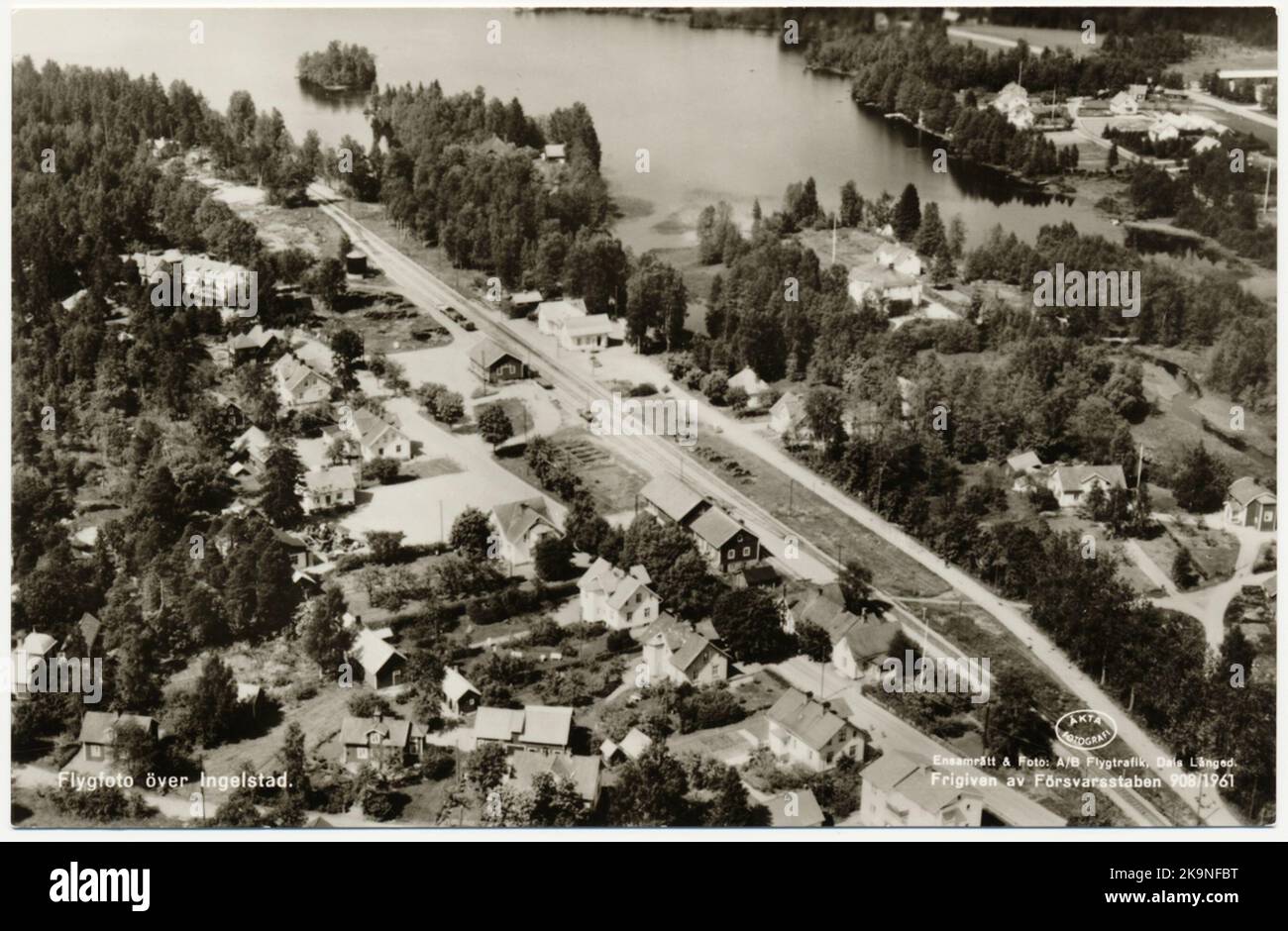 Aerial photo over Ingelstad Stock Photo - Alamy